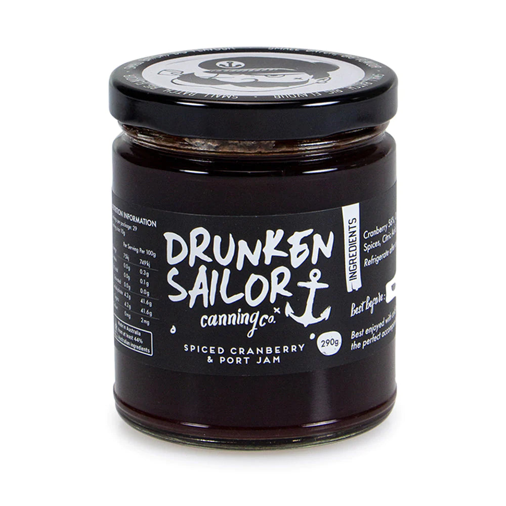 Drunken Sailor Spiced Cranberry & Port Jam 290g – The Hunter's Pantry