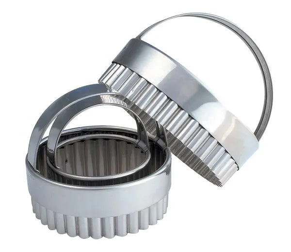 Professional Round Stainless Steel Cutters - Crinkle - (Set of 3) – The ...