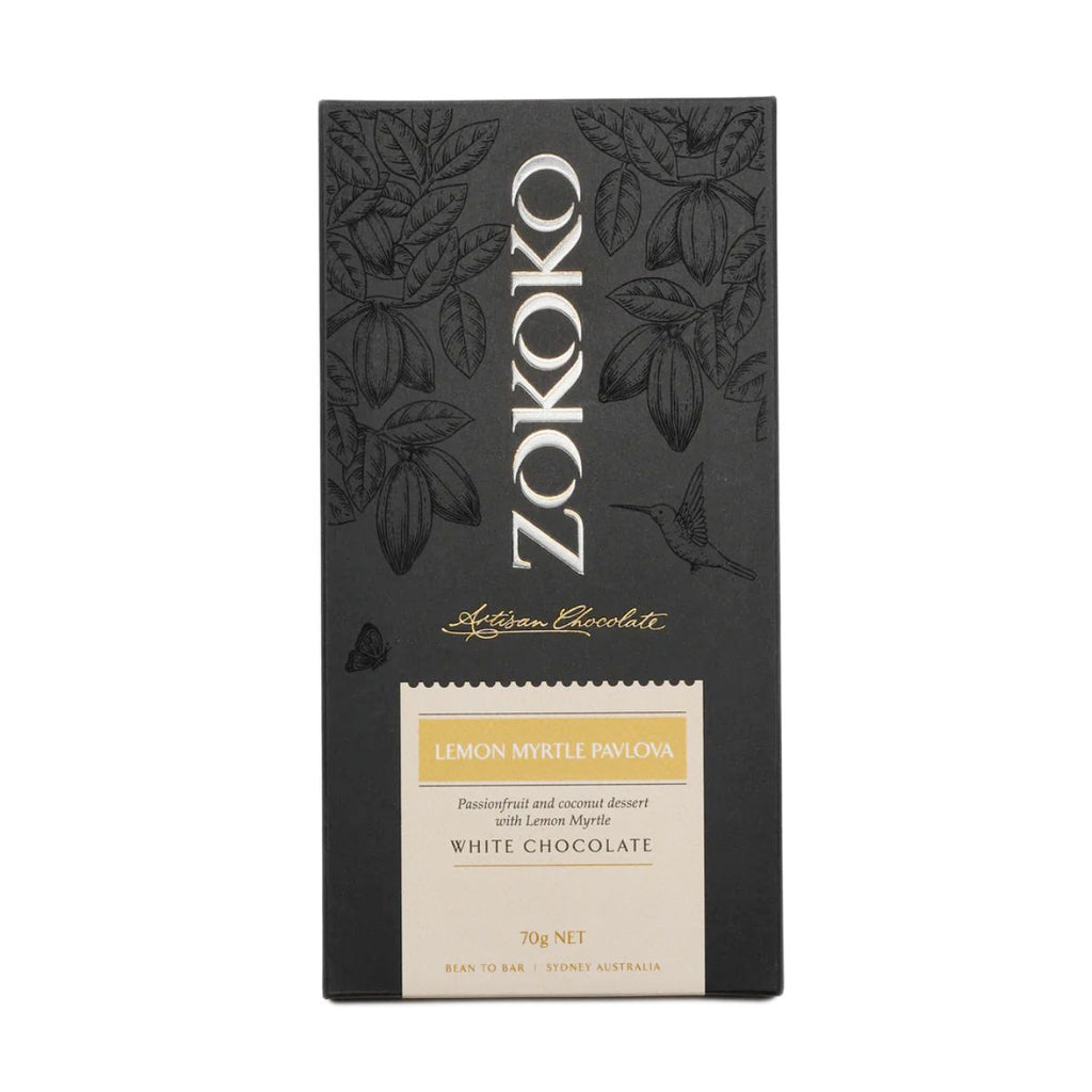 Zokoko Lemon Myrtle Pavlova White Choc 70g – The Hunter's Pantry
